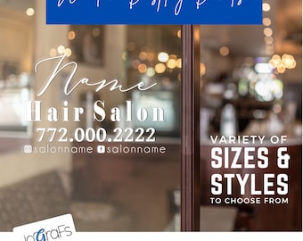 Hair Salon Window Decal - Etsy