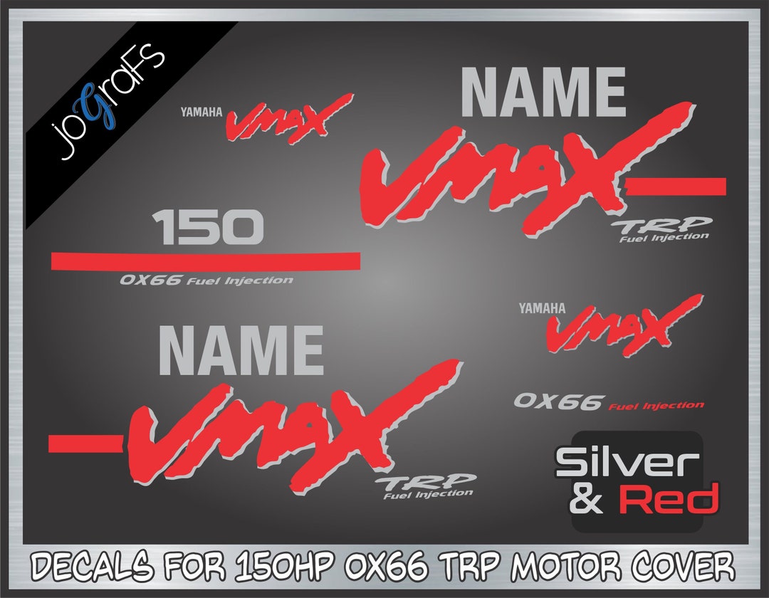 Yamaha VMAX TRP 150hp Decal Kit - Outboard Engine Replacement Die-cut ...