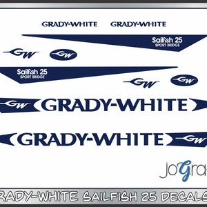 Grady White Sailfish Decals Hull Replacement Stickers - Etsy
