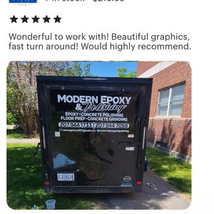 Custom Trailer Signs - Sides & Back Signs / Lettering in 1 Color of ...