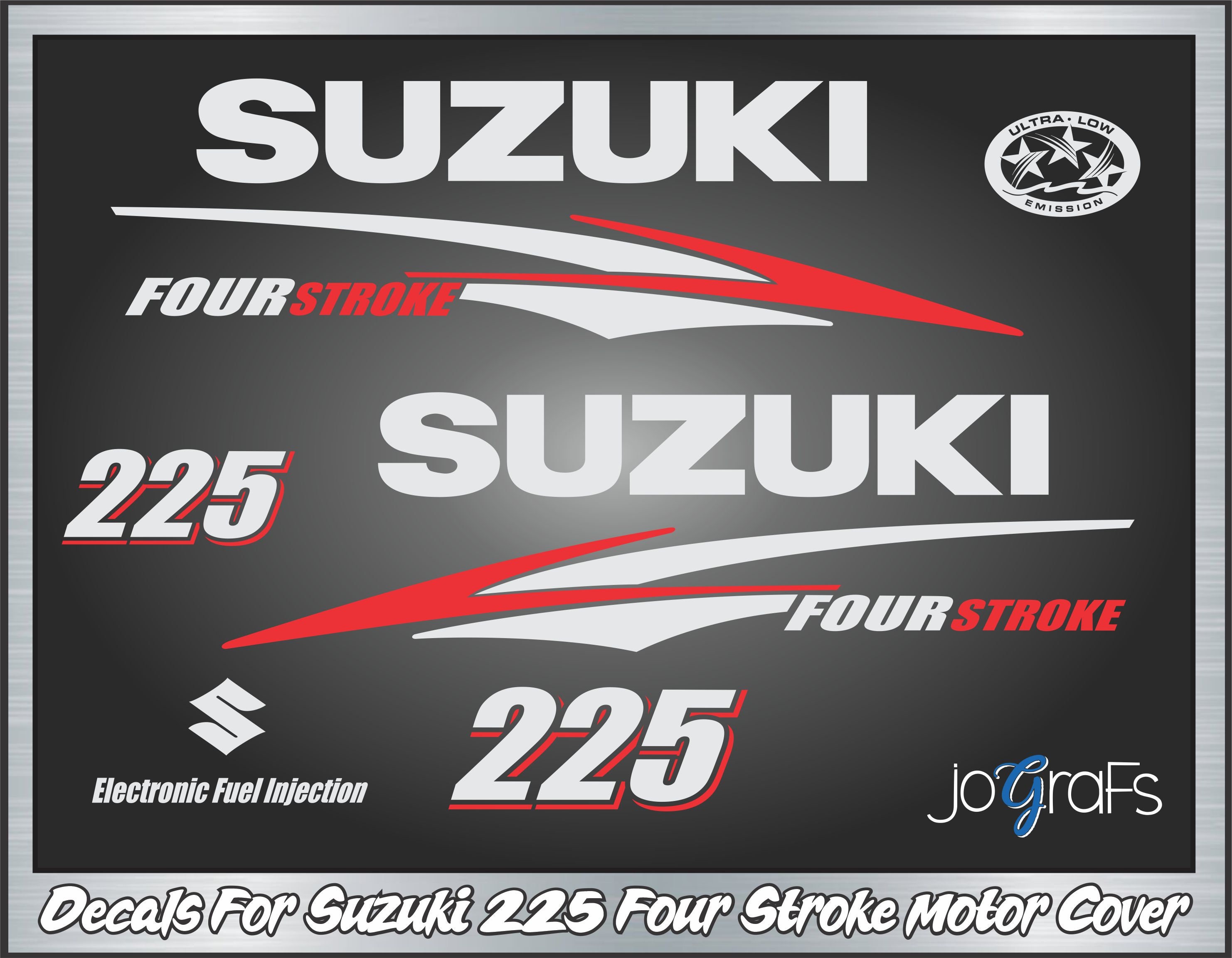 Suzuki 225hp Four Stroke Decal Kit Outboard Engine - Etsy UK