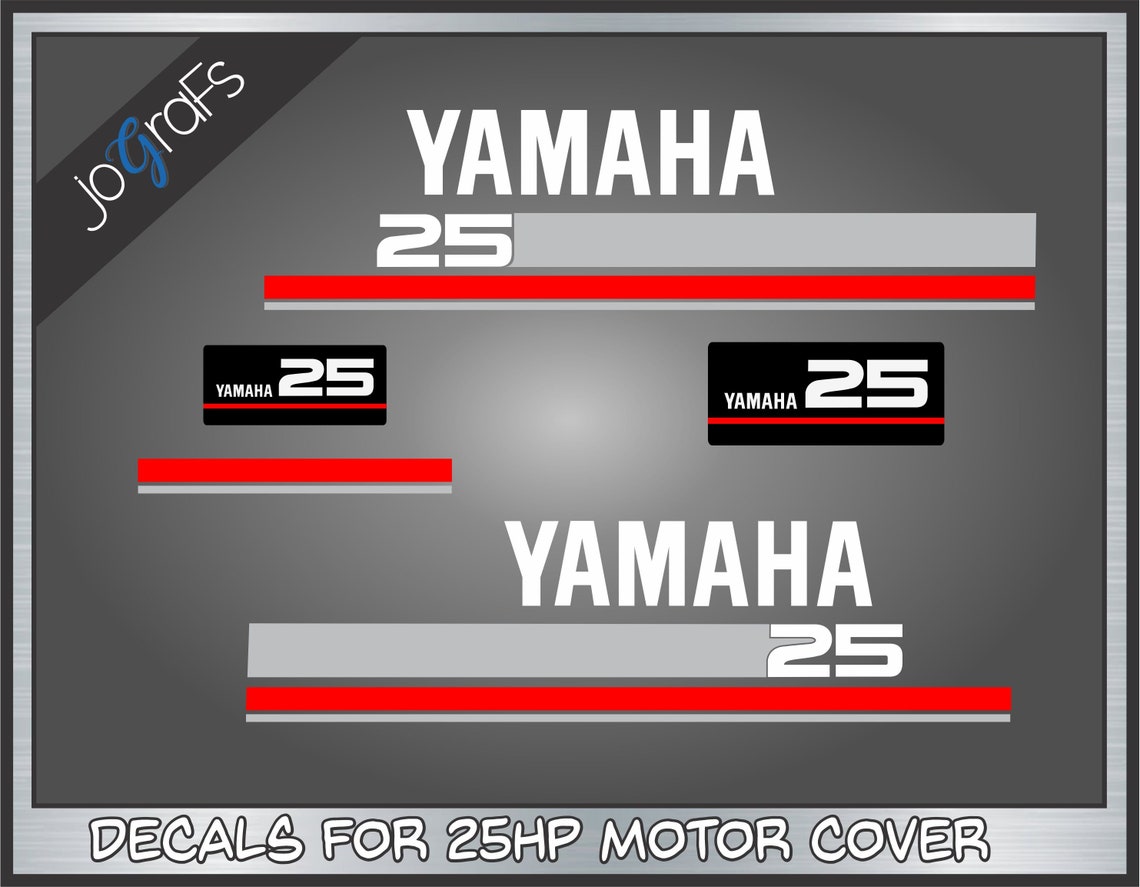 Yamaha 25HP Reproduction Decals Kit Die-cut Vinyl Replica - Etsy