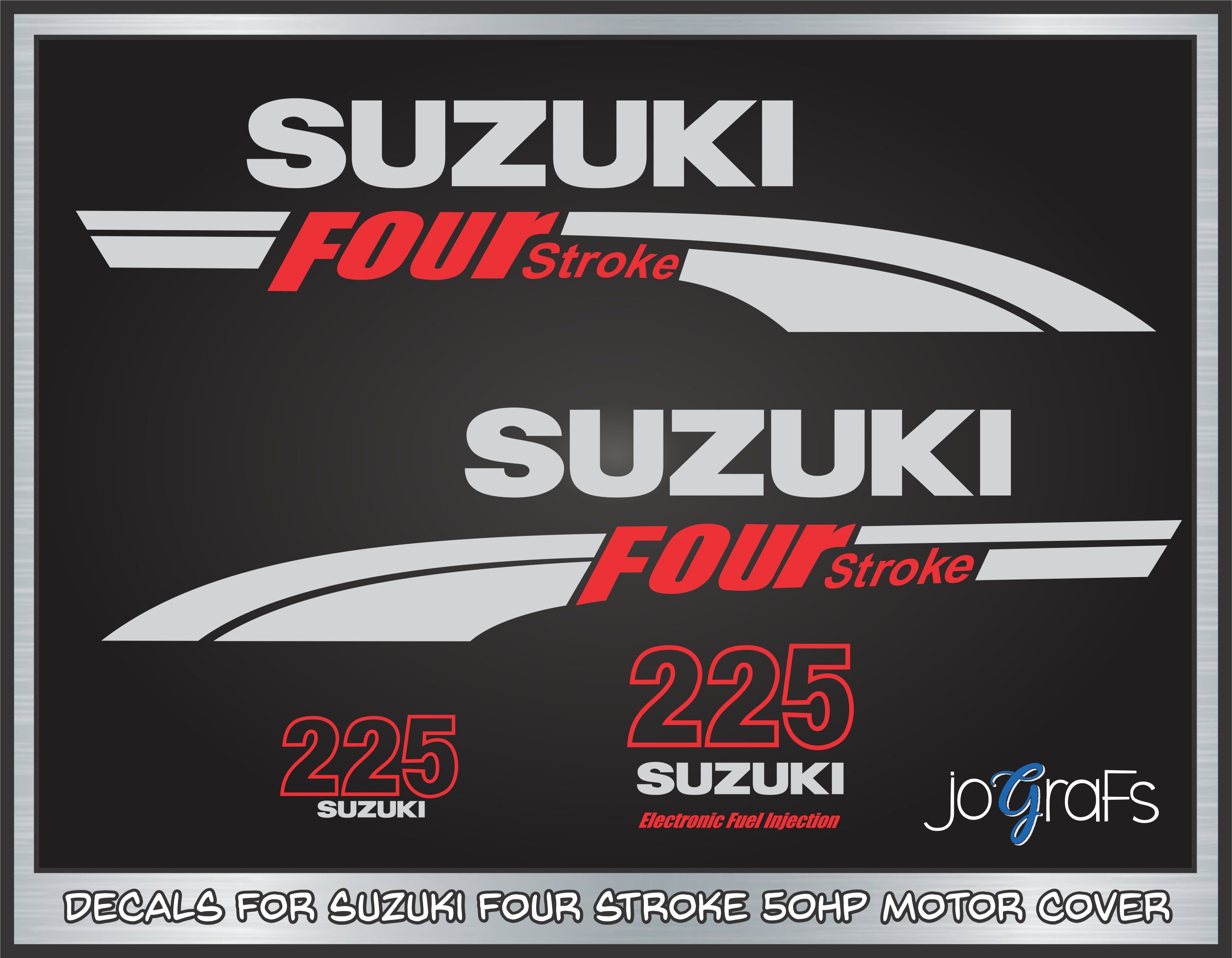 Suzuki 225hp Four Stroke Decal Kit Outboard Engine | Etsy