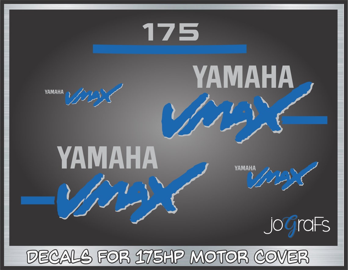 Yamaha VMAX 175hp Decal Kit Outboard Engine Replacement - Etsy