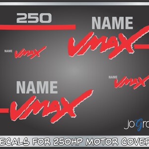 Yamaha VMAX 250hp Decal Kit - Outboard Engine Replacement Die-cut ...