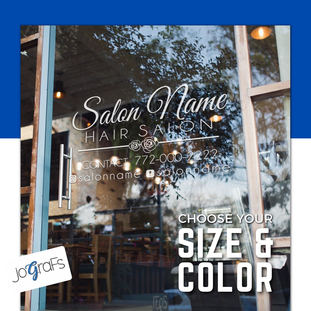 Custom Vinyl Business Window Sign, Storefront Window Decals ...