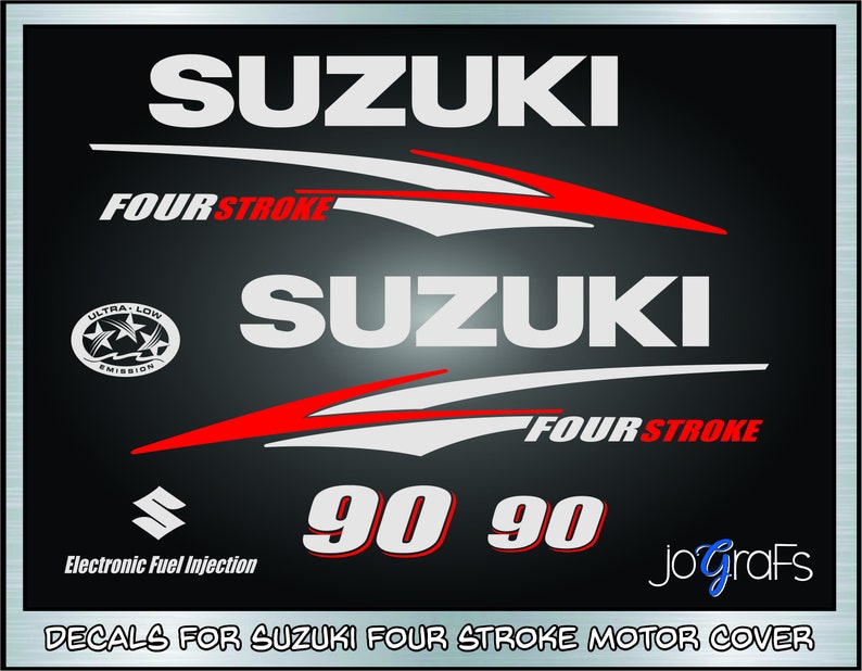 Suzuki Four Stroke Decal Kit Outboard Engine Replacement | Etsy