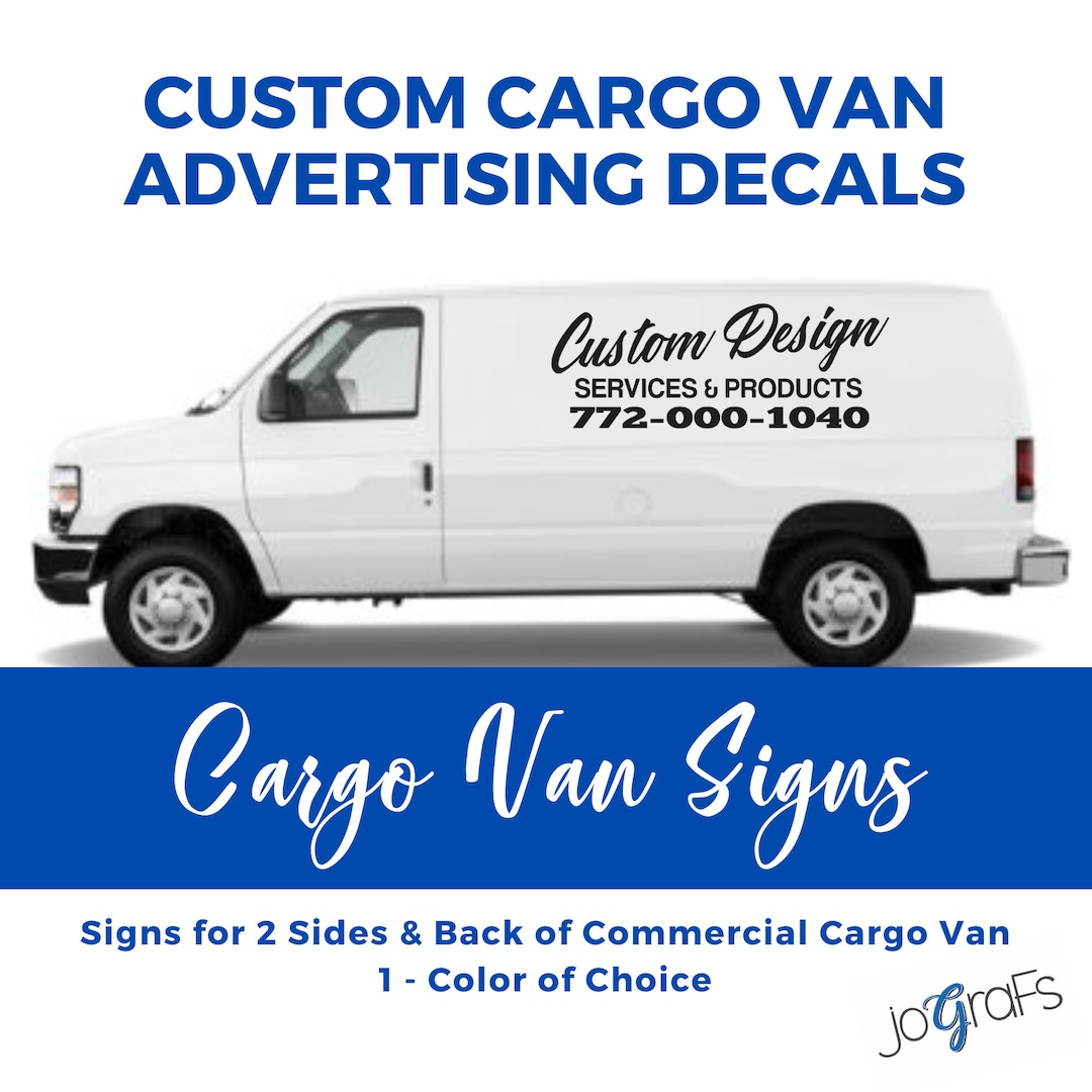 Custom Cargo Van Lettering Advertising, Truck Signs, Van Lettering ...