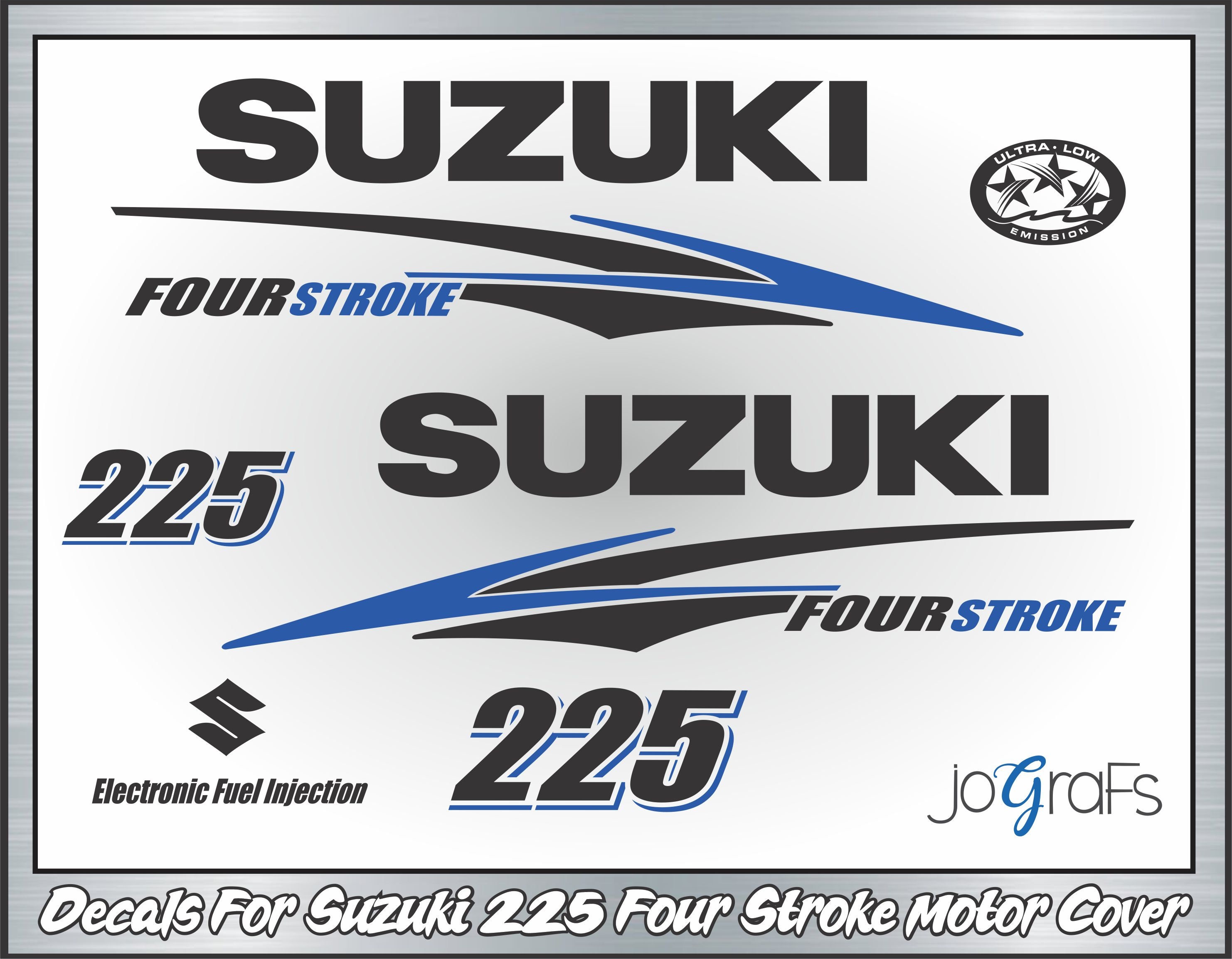 Round Suzuki Engine Decals