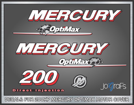 Mercury Optimax Decal Kit Outboard Engine Replacement | Etsy