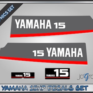 Yamaha 15hp Decal Kit - Outboard Engine Replacement Die-cut Stickers - Etsy