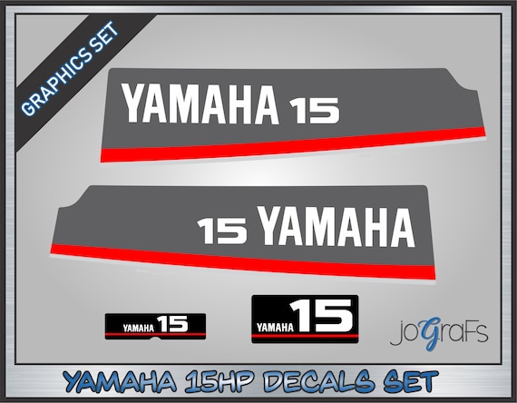 Yamaha 15hp Decal Kit Outboard Engine Replacement Die-cut - Etsy