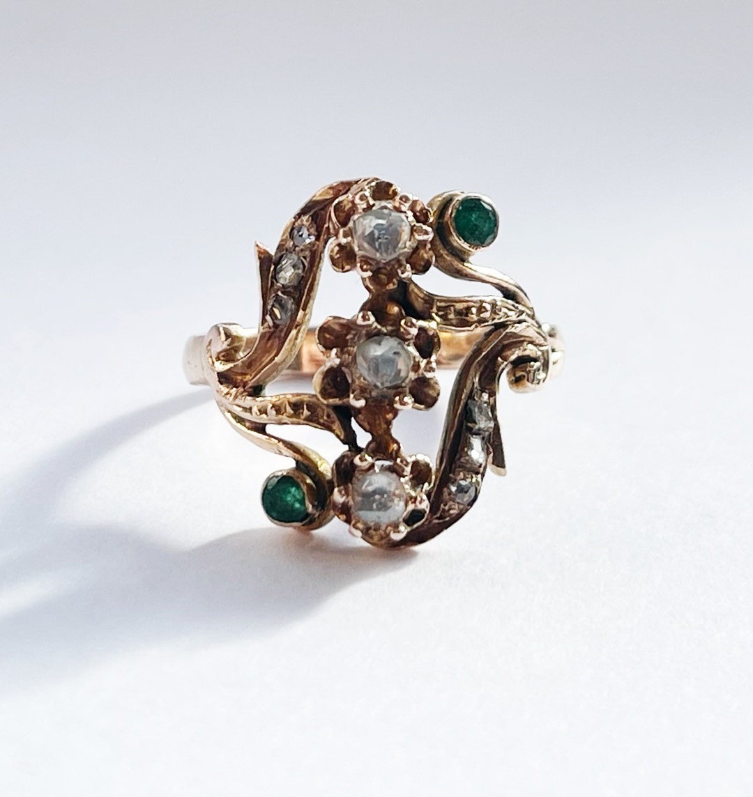 Beautiful 12ct Gold Vintage Ring - Etsy