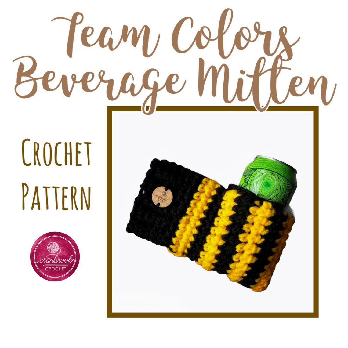 Team Colors Beer Mitten Crochet Pattern | Etsy
