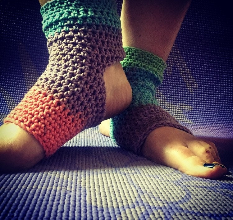 Striped Yoga Socks Crochet Pattern - Etsy