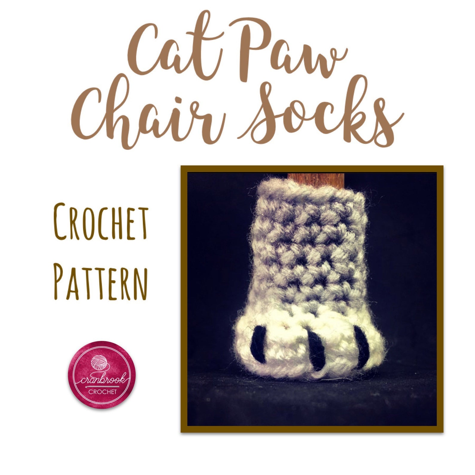 Cat Paw Chair Sock Crochet Pattern - Etsy