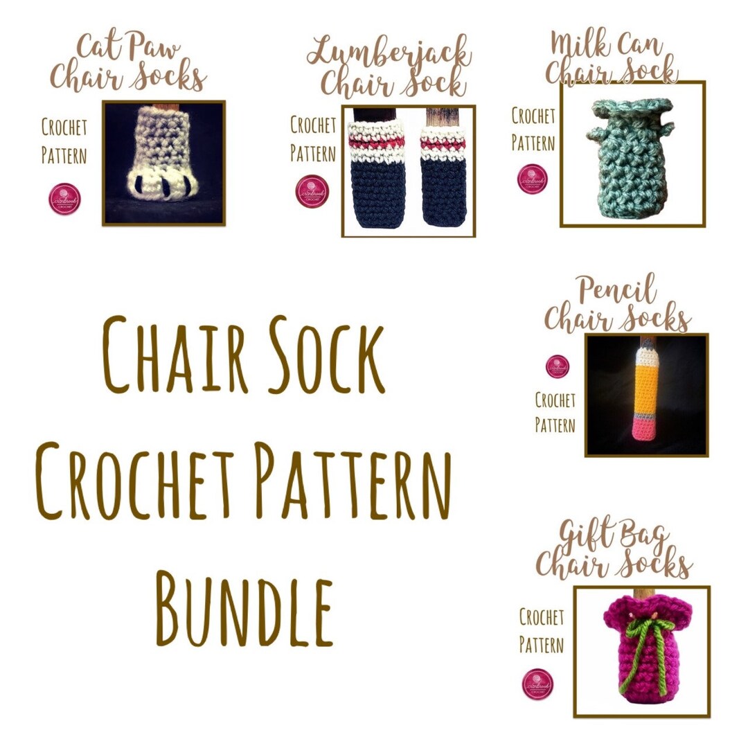 Chair Sock Crochet Pattern Bundle - Etsy