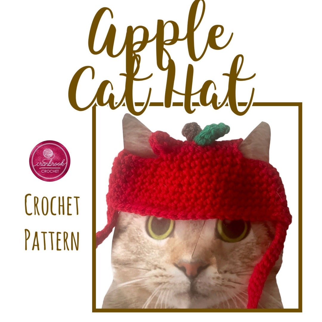 Apple Cat Hat Crochet Pattern - Etsy