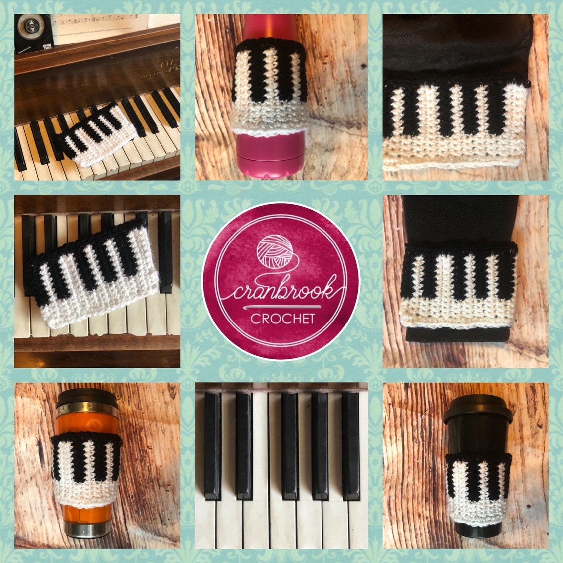 Piano Key Applique Crochet Pattern - Etsy