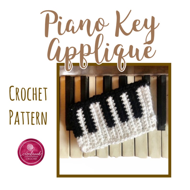 Piano Key Applique Crochet Pattern | Etsy