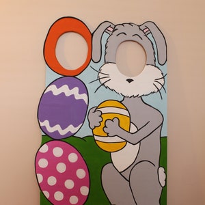 Easter Bunny Photo Booth Prop (WOODEN) Personalized Easter Bunny Photo ...