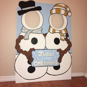 Snowman Wooden Photo Booth Prop - Etsy