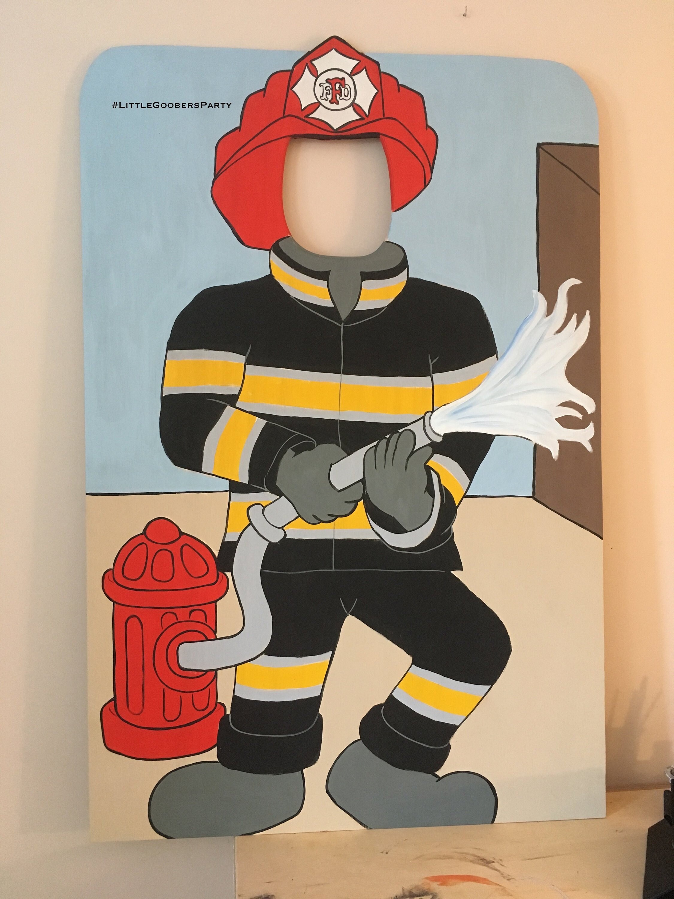 Fireman Photo Prop Wooden Fire Fighter Photo Op Fireman | Etsy