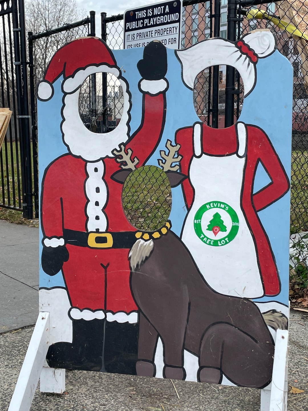 Hand Painted Santa & Mrs. Claus Photo Booth Prop: Christmas Reindeer ...