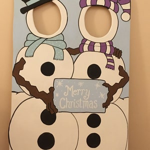 Snowman Duo Winter Photo Booth Prop - Etsy