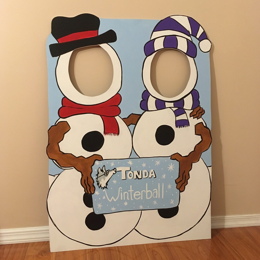 Snowman Wooden Photo Booth Prop - Etsy