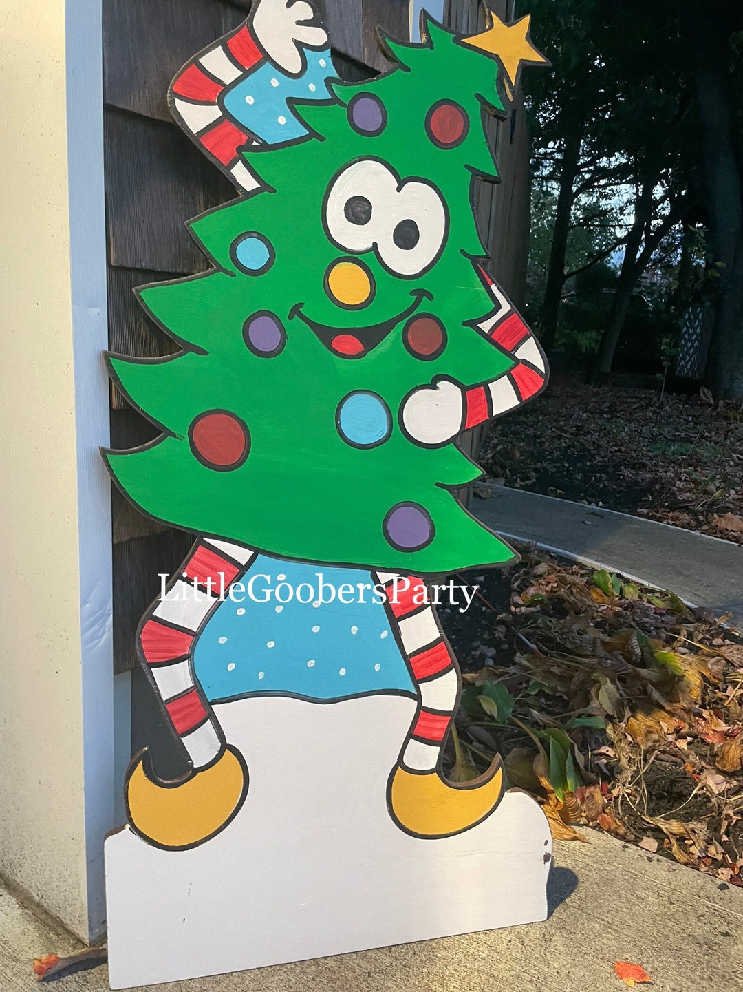 Christmas Tree Dude Outdoor Decoration, Christmas Photo Prop, Winter ...
