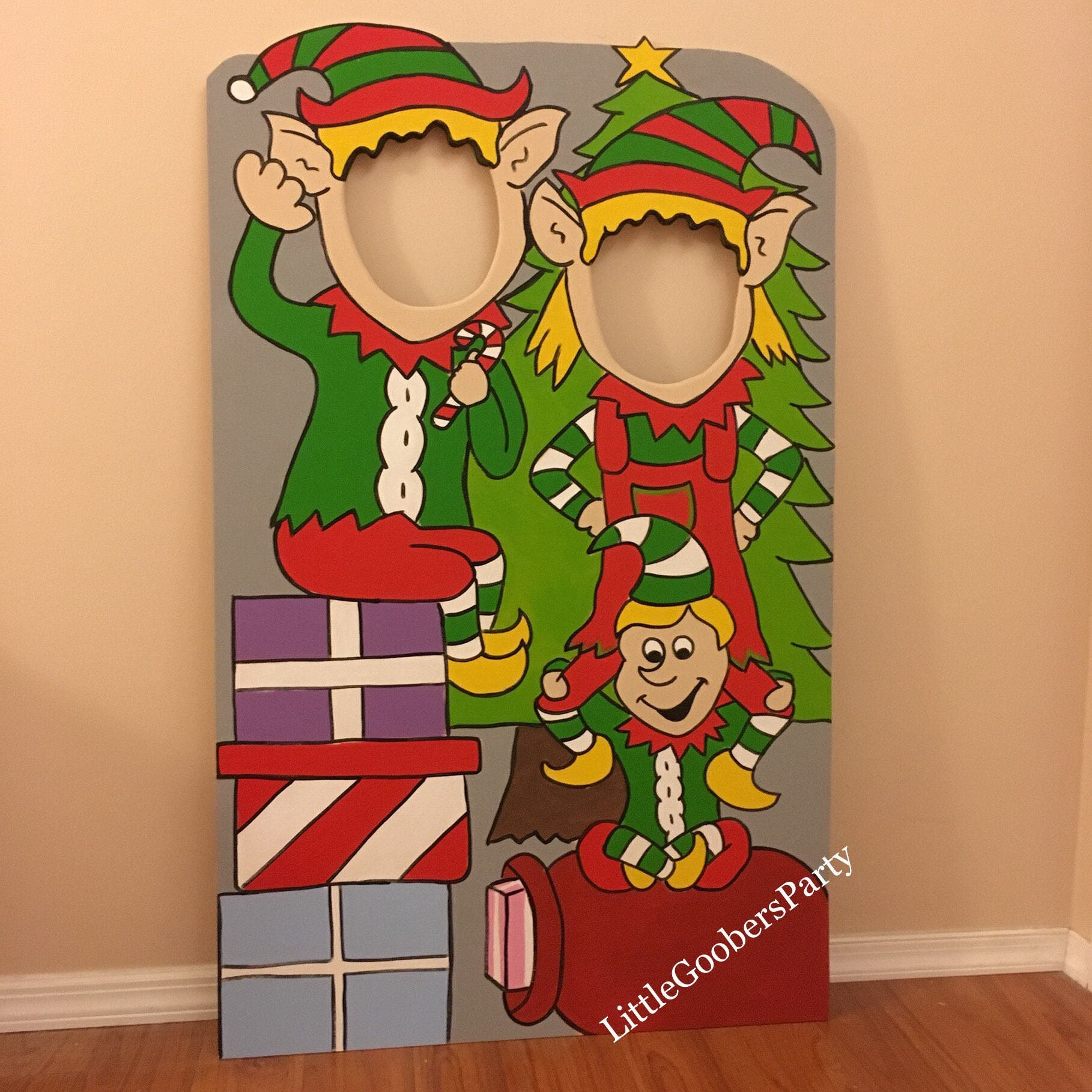 Elves Wooden Photo Booth Prop Face in Hole Photo Op | Etsy