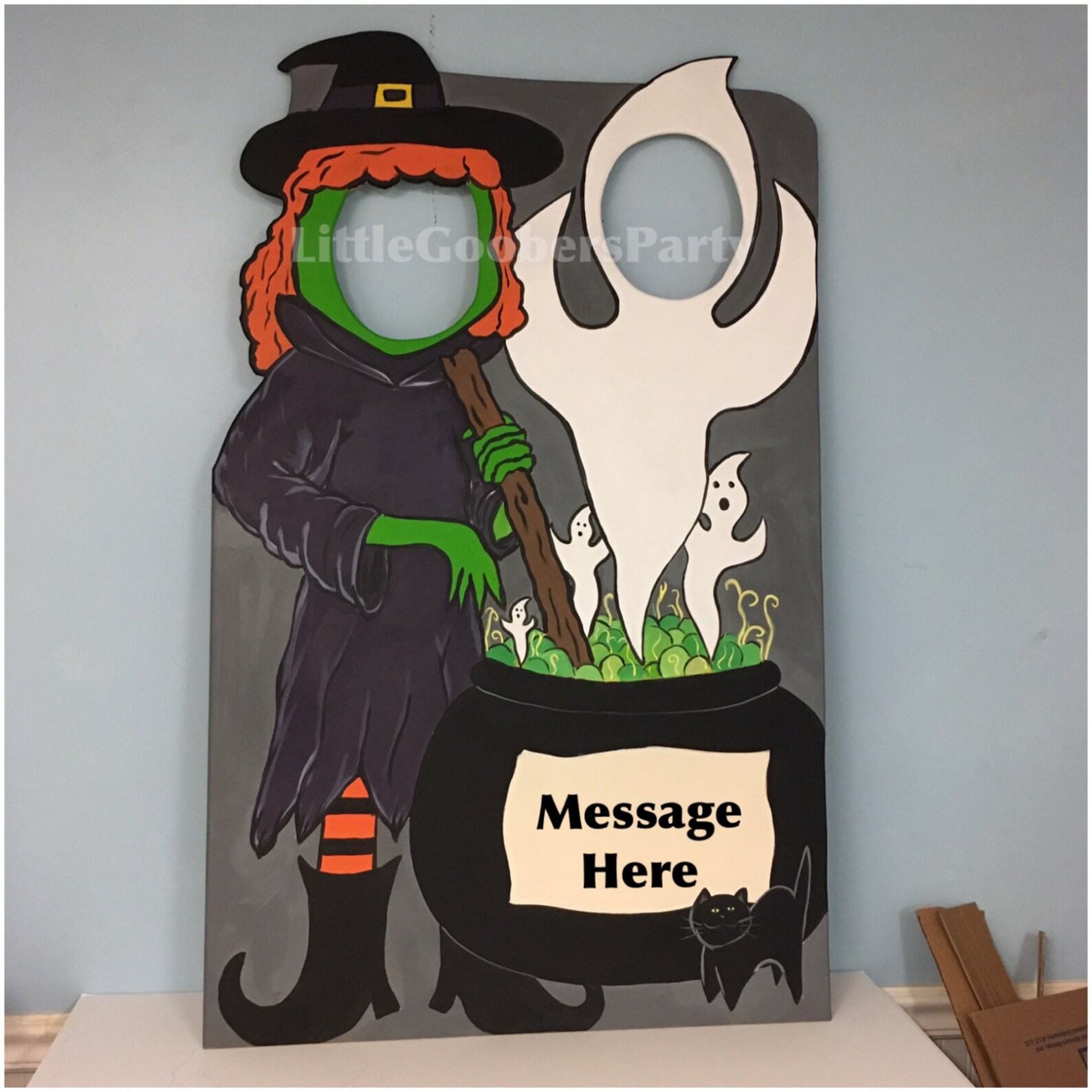 Halloween Wooden Photo Booth Prop . Ghost Photo Op . Halloween Party ...