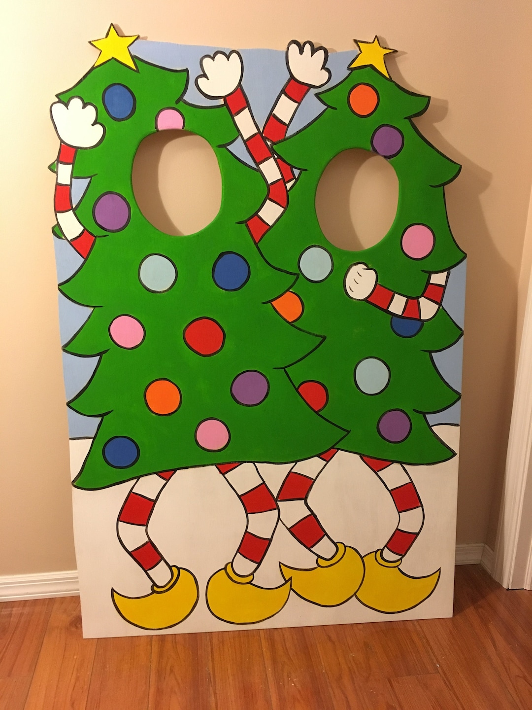 Dancing Trees Photo Booth Prop Wooden, Personalized Winter Wonderland ...