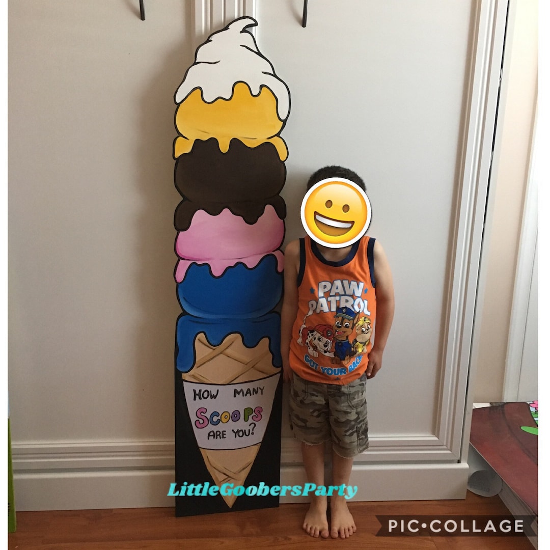 Hand Painted Ice Cream Ruler: Outdoor Party Decoration - Etsy