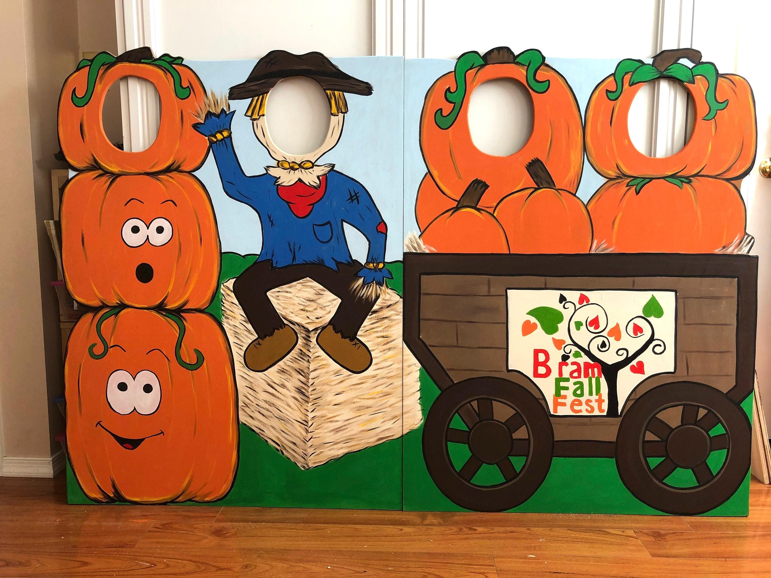 Hand Painted Pumpkin Patch Photo Booth Board: Fall Festival Decor - Etsy