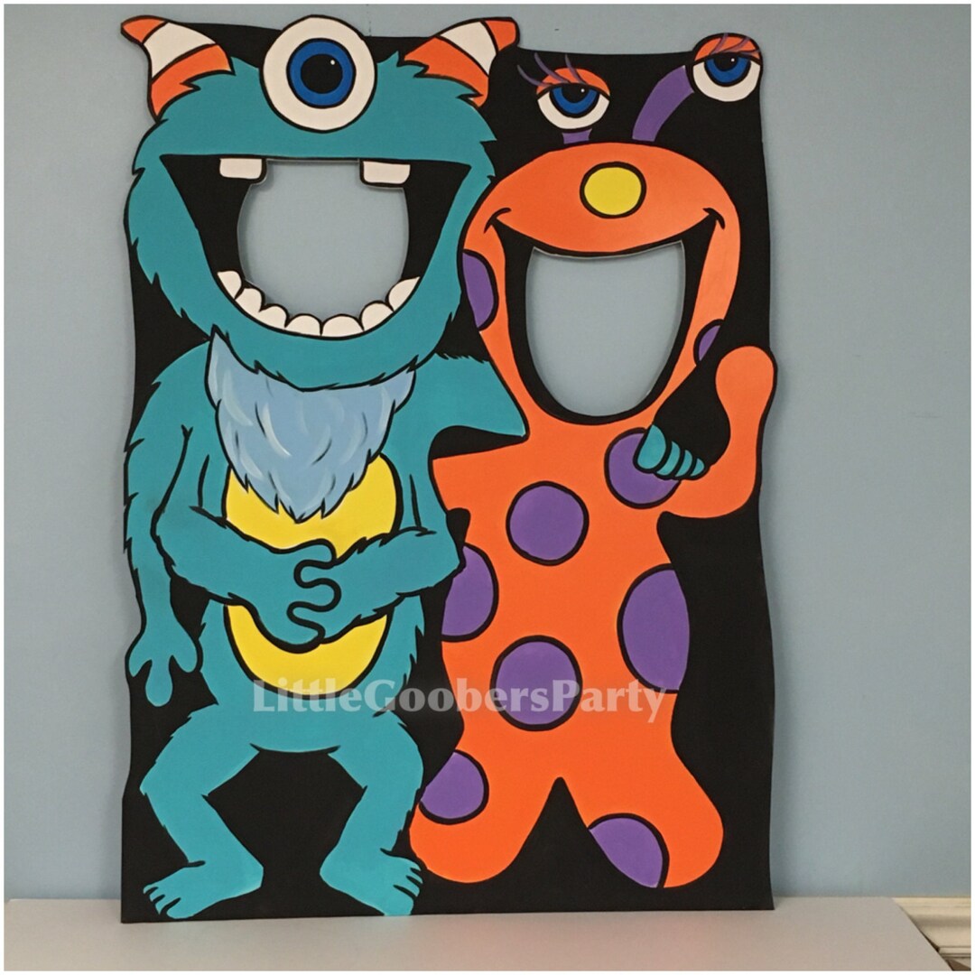 Monster Photo Booth Prop Display Board, Halloween Cutout . Monster ...