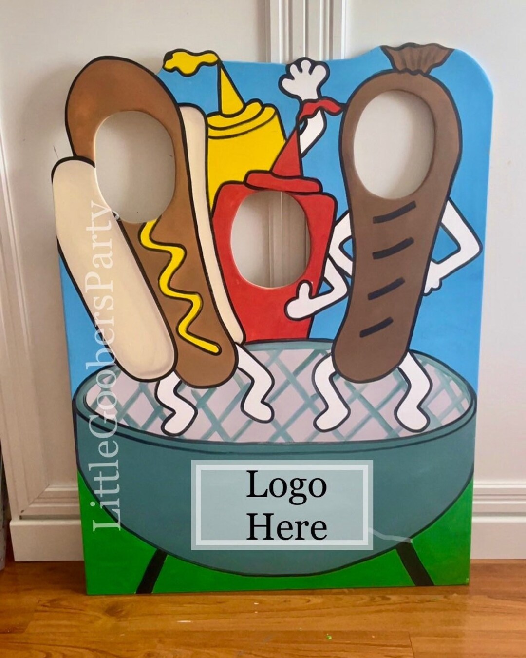 Hand-painted Hot Dog Photo Booth Prop: Outdoor Party Decoration - Etsy
