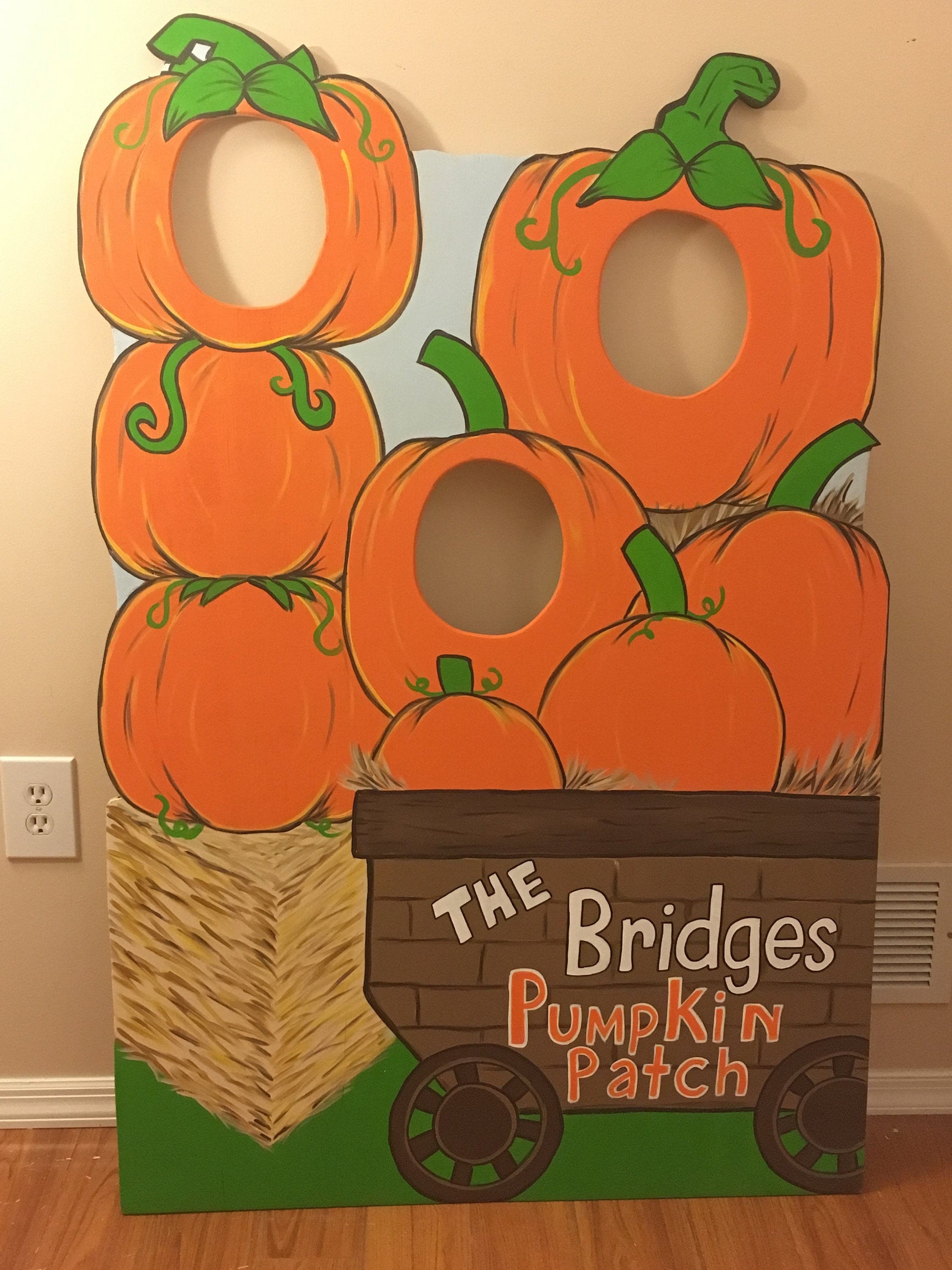 Hand Painted Pumpkin Patch Photo Booth Board: Fall Festival Prop - Etsy