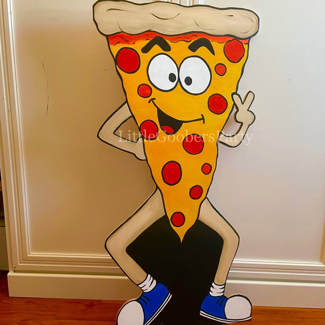 Pizza Party, Pizza Photo Booth Prop Cutout and Balloon Holder - Etsy