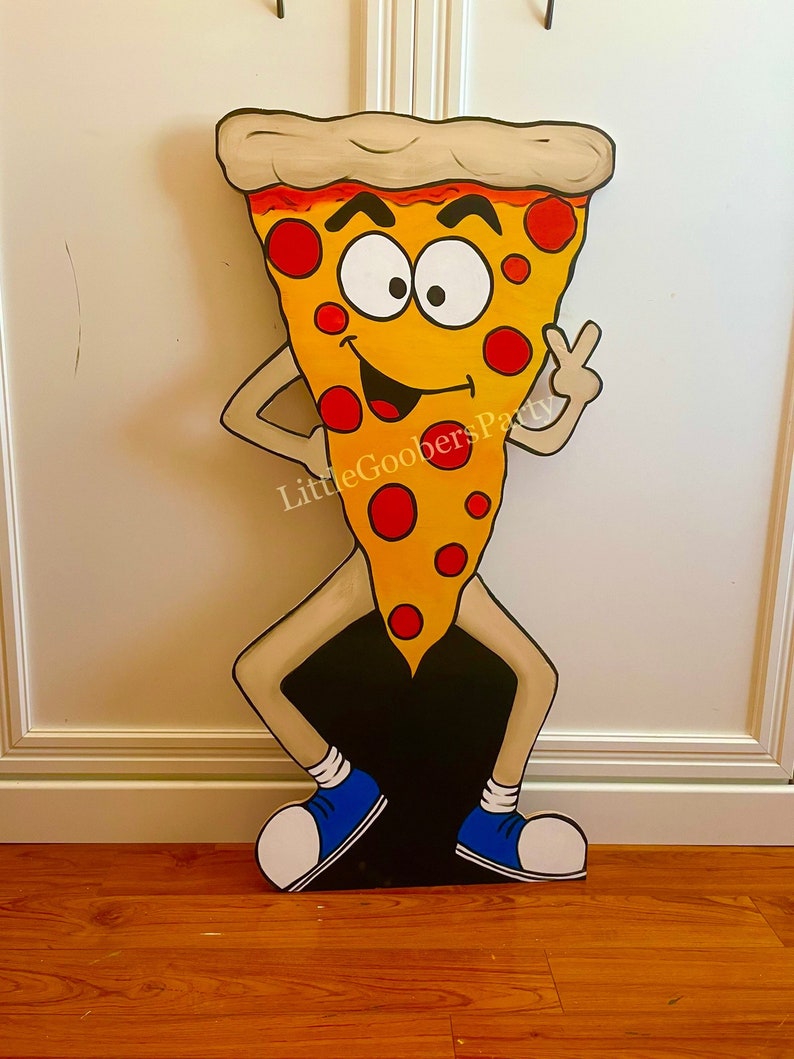 Pizza Party, Pizza Photo Booth Prop Cutout and Balloon Holder - Etsy