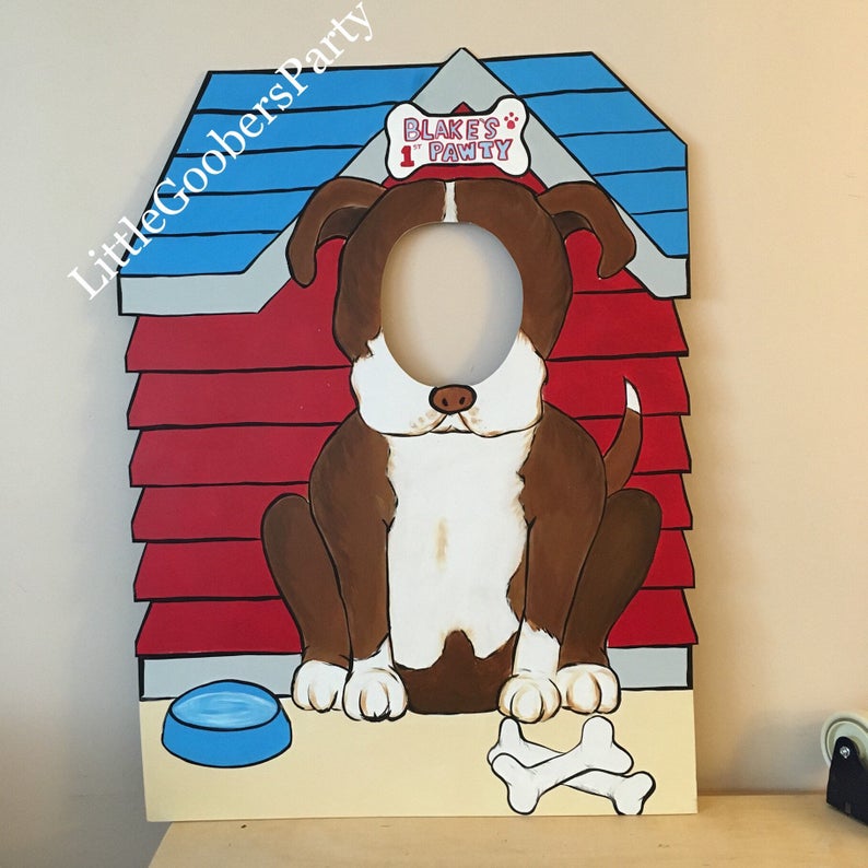 Dog Photo Booth Prop Wooden Puppy Standeedog Party Prop - Etsy