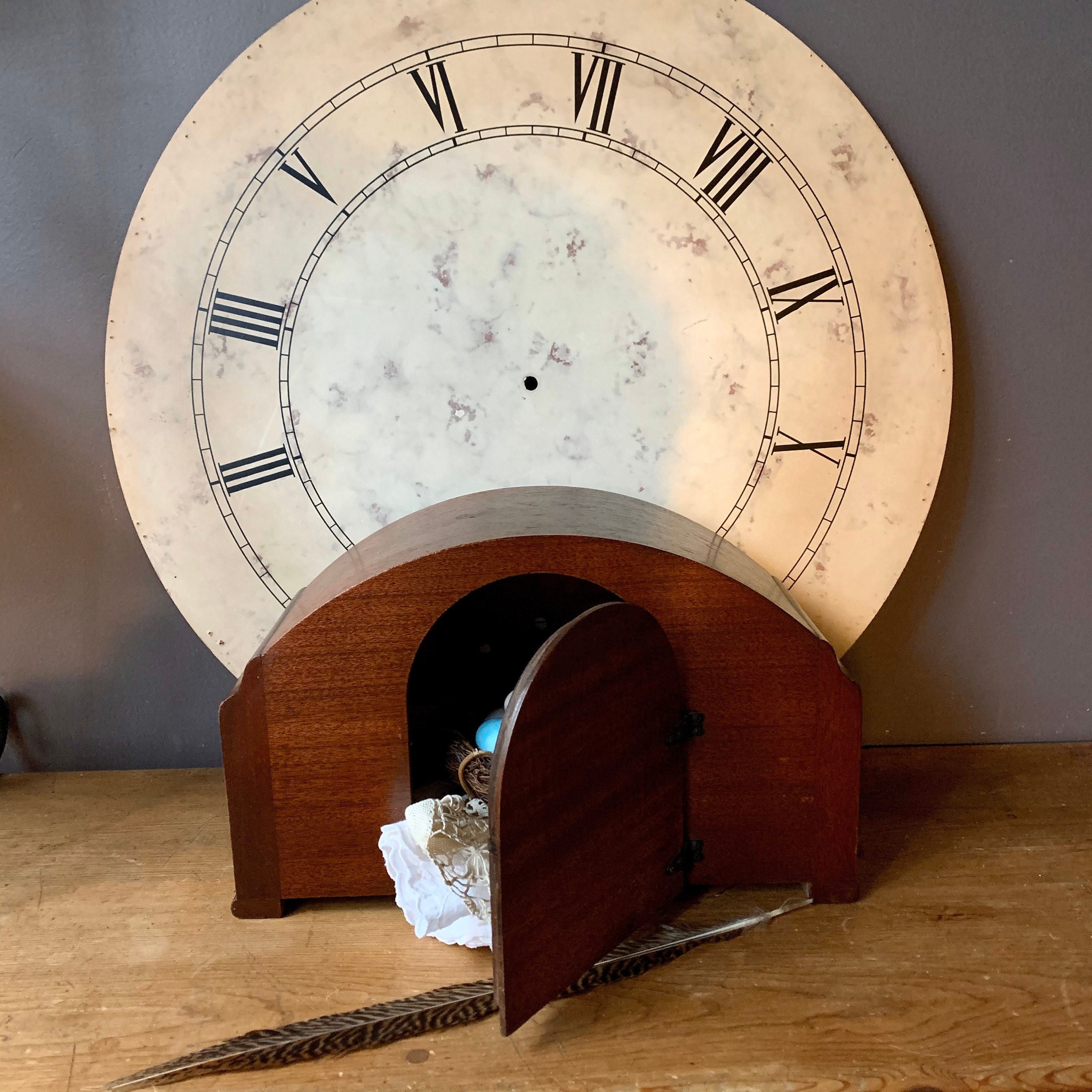 Art Deco Clock Case, Empty Wooden Clock Box, Signed Seth Thomas, Art ...