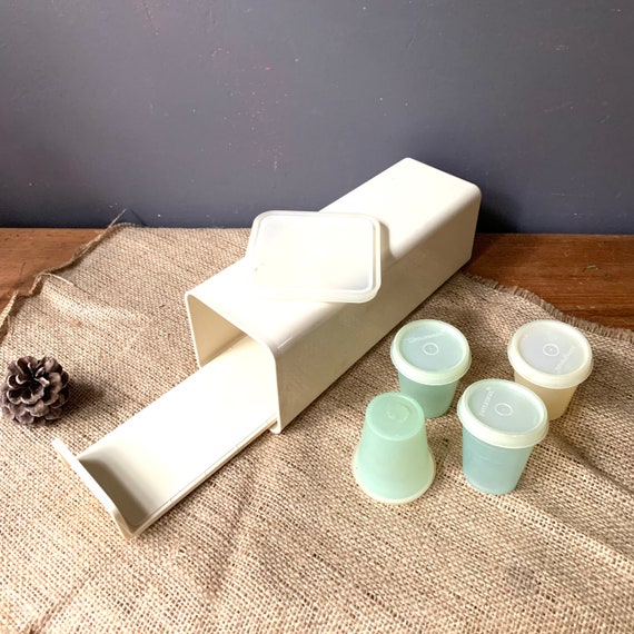 Vintage Tupperware Cheese Container and 4 Mini Cups Pastel - Etsy