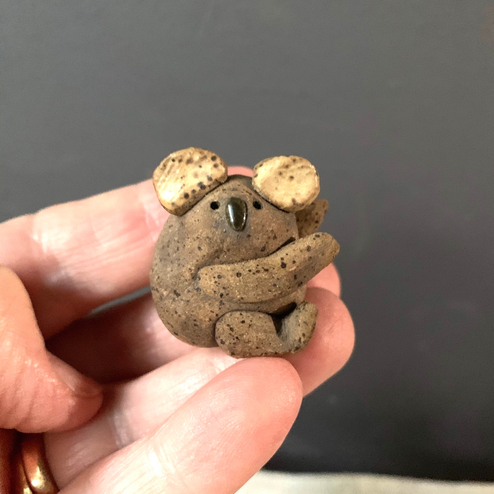 Miniature Clay Koala Bear, Mini Animals, Small Clay Sculpture - Etsy