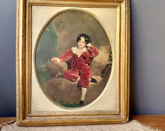 Red Boy Painting - Etsy