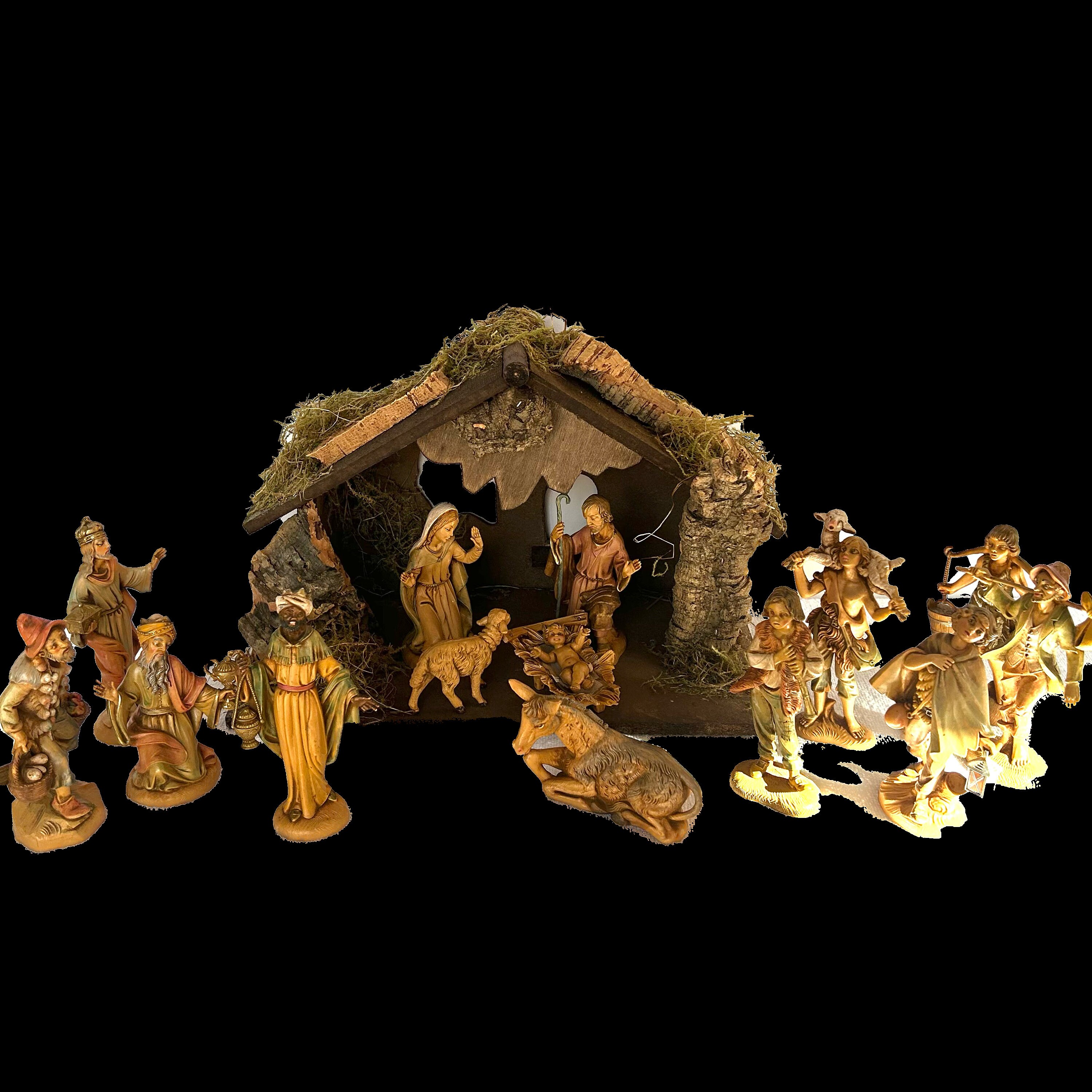 Vintage Nativity Scene by Fontanini Italy, Set of 15 Figures and the ...