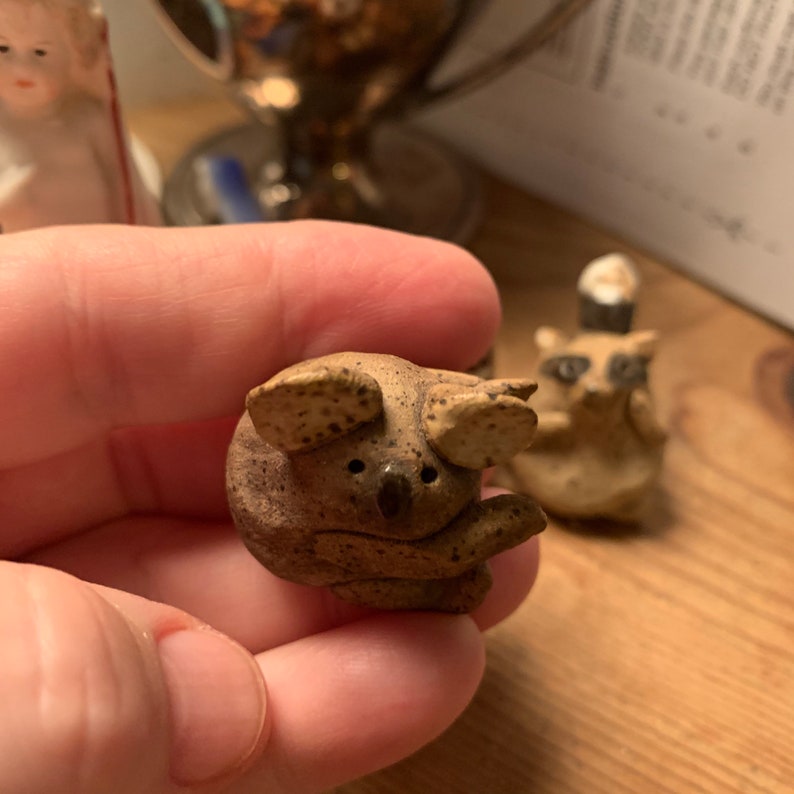 Miniature Clay Koala Bear, Mini Animals, Small Clay Sculpture - Etsy