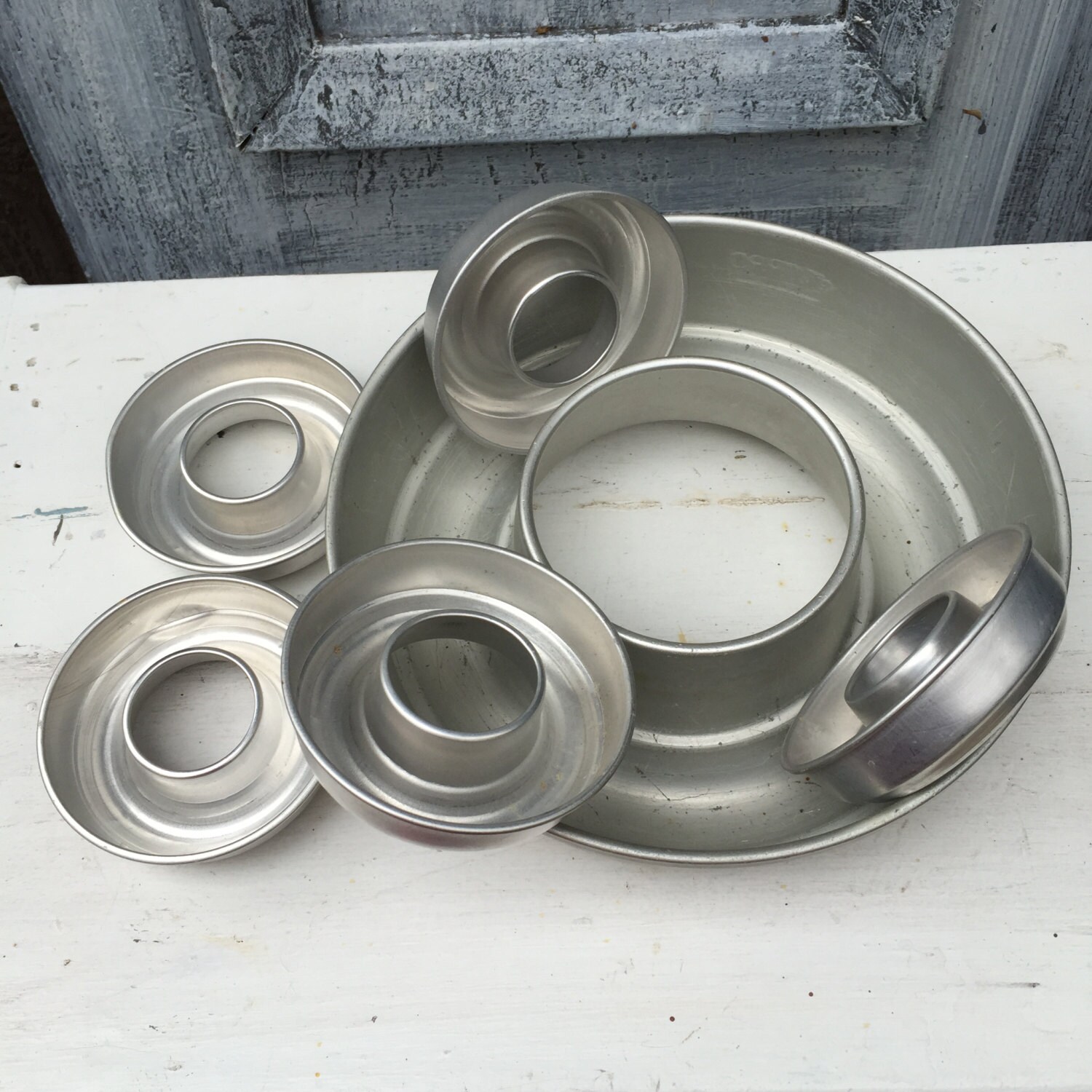 Six Aluminum Cake Molds Vintage Bundt Tin Small Jelly Form - Etsy