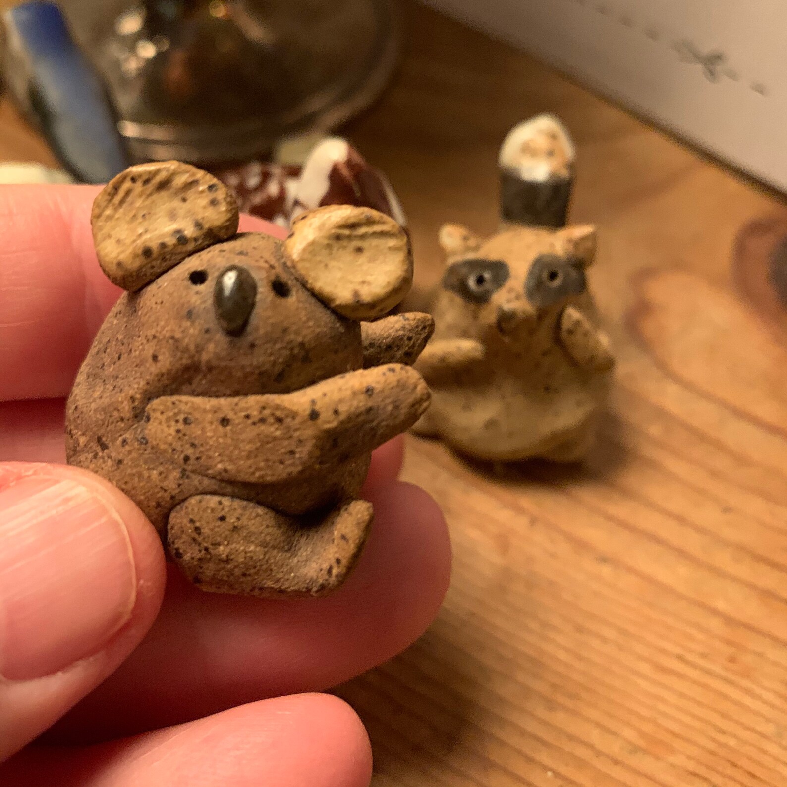 Miniature Clay Koala Bear, Mini Animals, Small Clay Sculpture - Etsy